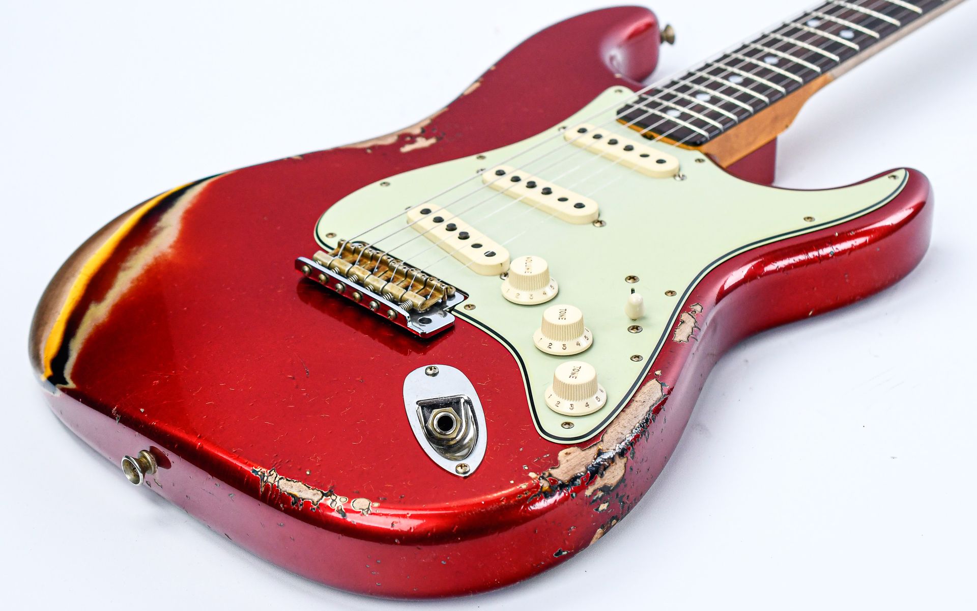 Fender Custom Shop 1965 Stratocaster Candy Apple Red over 3 Color ...
